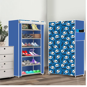 GHODA 6 Shelf Foldable Collapsible ShoeRack Plastic Collapsible Shoe ...