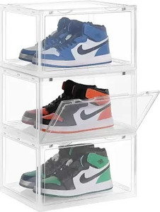 LOOKOUT Transparent shoe rack with magnetic lock Plastic Shoe Rack ...