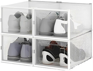 KriShyam ®Plastic Stackable Rectangular Shoe Storage Boxes Cabinet-upto ...