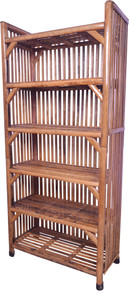 RAINBOW Wood, Bamboo,Cane shoe rack chappal stand, Bookshelf for office ...
