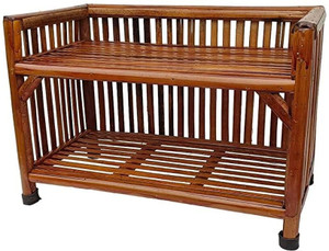 RAINBOW Wood, Bamboo,Cane shoe rack chappal stand, Bookshelf for office ...