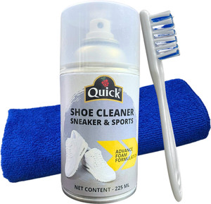 Quick Shoe Cleaner Spray KIT for Sneakers & Sports Shoe | Pack - 225 ML ...
