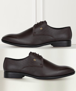 ALBERTO TORRESI Alberto Torresi Synthetic Brown Laceup Formal Shoes for ...