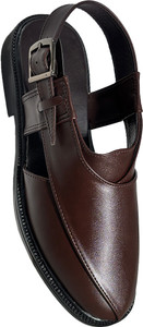 BELLMANCO Leather Peshawari Sandals for Men| Black Sandals with ...