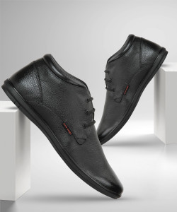 RED CHIEF Genuine Leather Formal Derby Shoes for Men Black RC3467 001 ...