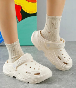 Z Blue Clogs High-heeled EVA Non-slip Waterproof Comfortable Soft ...