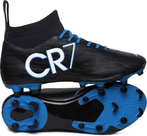 Axpro CR7 Ronaldo Black Ankle Synthetic TPU Studs Football Shoes For ...
