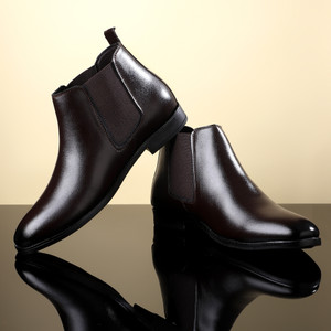 Zixer Formal Trendy Chelsea Slip-On Boots/Hiking Riding Chalsi Shoe ...