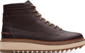 CLARKS Clarks Clarkhill Hi Dark Brown Lea High Tops For Men - Buy ...