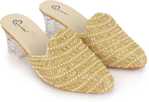 The Desi Dulhan Ethnic Embellished Block Heels Ethnic Mule For Women ...