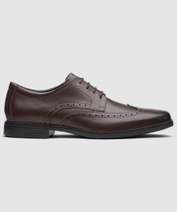 CLARKS Howard Wing DARK BROWN Derby For Men - Buy CLARKS Howard Wing ...