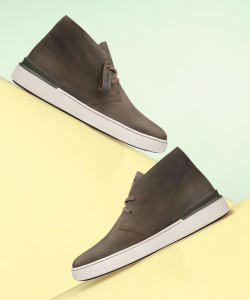 CLARKS CourtLite DBT OLIVE LEAT High Tops For Men - Buy CLARKS ...