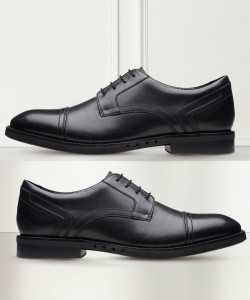 CLARKS Un Hugh Cap Black Leather Casuals For Men - Buy CLARKS Un Hugh ...