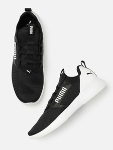 PUMA Puma Men Black White Retaliate Block SoftFoam Running Shoes ...