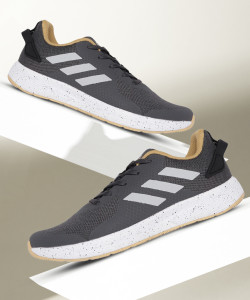 ADIDAS ADIDAS Men Grey Brown Woven Design Ultrafly Running Shoes ...
