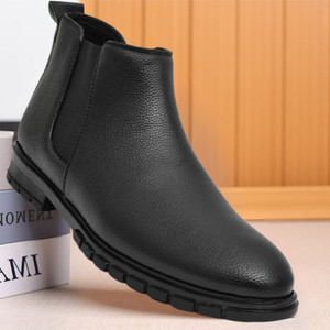 Zixer Chelsea Boots For Men Leather High Ankle Formal Chalsi Bike ...