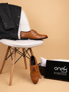 one8 by Virat Kohli Men's Premium Leather Lace-up Formal Shoes Derby ...