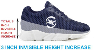 Sabates Inch Hidden Height Increasing Black Sports Shoes . Running ...