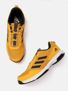 ADIDAS ADIDAS Men Mustard Yellow Woven Design 21 V2 Tennis Shoes ...
