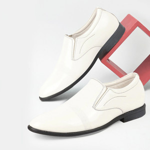 FAUSTO Patent Leather Party Formal Textured Strip Shoes Slip On For Men ...