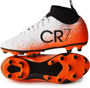 Axpro CR7 Ronaldo White Ankle Synthetic TPU Studs Football Shoes For ...
