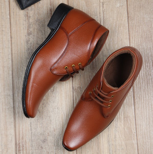 Zixer MEN'S HANDCRAFTED LEATHER ANKLE FORMAL SHOES FOR MEN || OFFICE ...