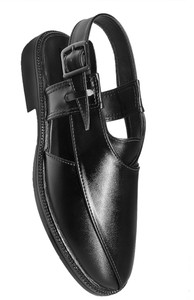 BELLMANCO Leather Peshawari Sandals for Men| Black Sandals with ...
