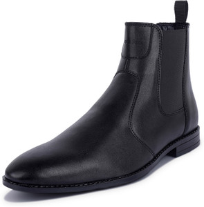 LOUIS STITCH Mens Obsidian Black Handmade Chelsea Boots with Dual Tone ...