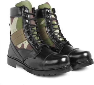para climber Men's Black NCC/Military/Army Genuine Leather Boots For ...
