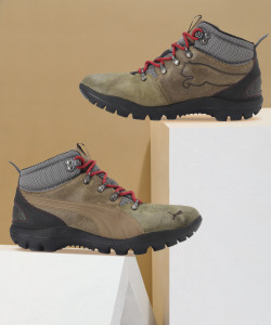 PUMA Silicis Mid Outdoors Shoes For Men - Buy Ermine, Black Color PUMA ...