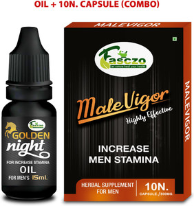 Fasczo Male Vigor Ayurvedic Formula Men Stamina Capsule Oil Combo ,For ...