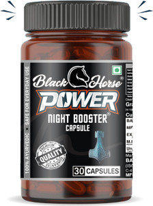 Night Booster Black Horse Power Shilajit Capsule Ayurvedic Capsule for ...