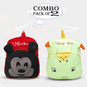 ARN School Bag Red Mickey & Tang Bao Cartoon Baby Boys/Girls Plush Bag ...