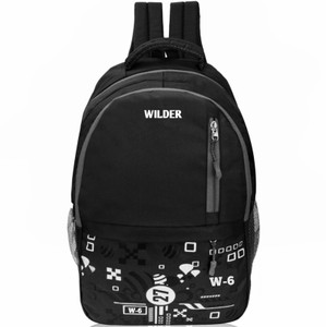 WILDER Printed Bag 30 L Laptop Backpack Black - Price in India ...