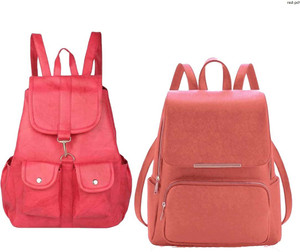 Ensam bp-1-red-2bl+pch-pauch-pitthu-cmbo.. 6 L Backpack Red, Peach ...