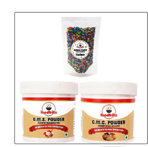 foodfrillz CMC Powder(40 g), GMS Powder(40g) & Rainbow Sprinkles (50 g ...