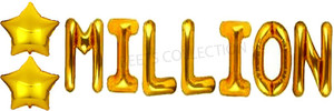 Flipkart.com | Shilpveda Solid MILLION Name Letters foil Balloon names ...