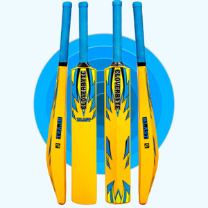 CLOVERBYTE Blast Yellow PVC Full Size Plastic Bat No. 9 for Tennis Ball ...