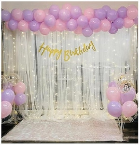 Flipkart.com | ARV Solid Pink & Purple Princess Theme Birthday ...