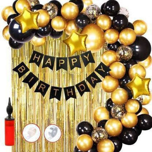 Kapoor stores Happy Birthday Decoration Kit Combo with Balloon Pump ...
