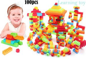 blue seed Activity Fun & Learning Train Blocks For Kids Puzzle 100Pcs ...