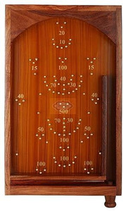 Shriji Crafts Wooden Crafted Tabletop Pinball Game Size (14" X 8" X 3 ...