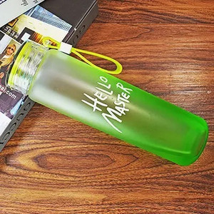 Welour HELLO MASTER GLASS WATER BOTTLE WITH HAND RING 500ML 500 ml ...