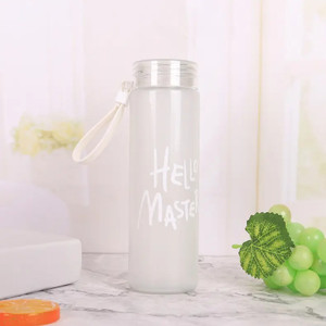 Welour HELLO MASTER GLASS WATER BOTTLE WITH HAND RING 500ML 500 ml ...