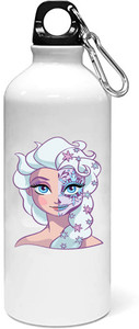 Tulip Art Elsa face - Printed Sipper Bottles For Animation Lovers 600 ...