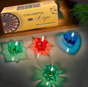 Silverlight Diya Artificial Diya Home Decoration Birthday Anniversary ...