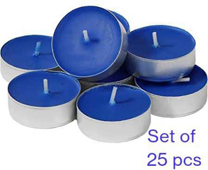 Shraddha Creation Blue Color Tea Light, Set Of 25 Candle Price in India ...