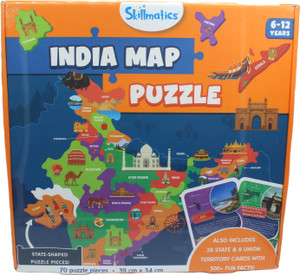 Skillmatics Learn Over 300 Facts with 70pc Puzzle and 36 Cards with ...