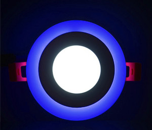 Hybrix LED Panel Light 6 Watt 3+3 Fan Box Concealed Light, Blue/White ...