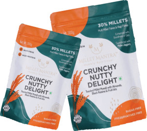 Millet Mantra crunchy nutty pack of 2 with strawberry , cranberry ...